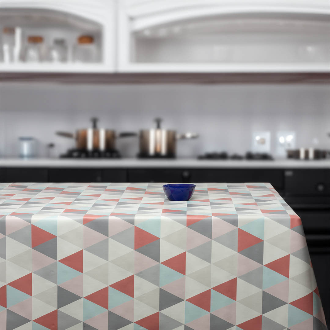 Nordisk Pastell – Voksduk i rosa, grå og mint – Dukernorge