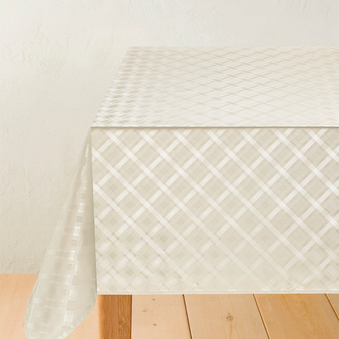 Damask ruter diagonal krem – voksduk med ruter – Se mer – Dukernorge